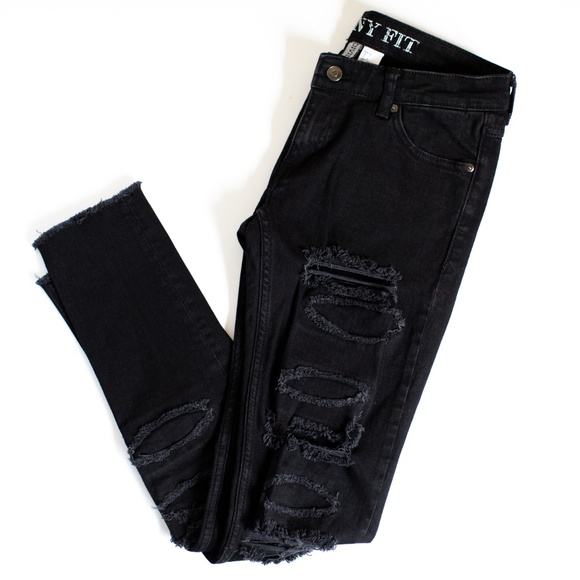 Divided | Jeans | Divided Skinny Fit Distressed Black Jeans | Poshmark